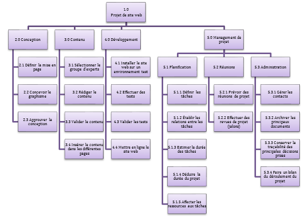 WBS Work Breakdown Structure D finition Du Projet 